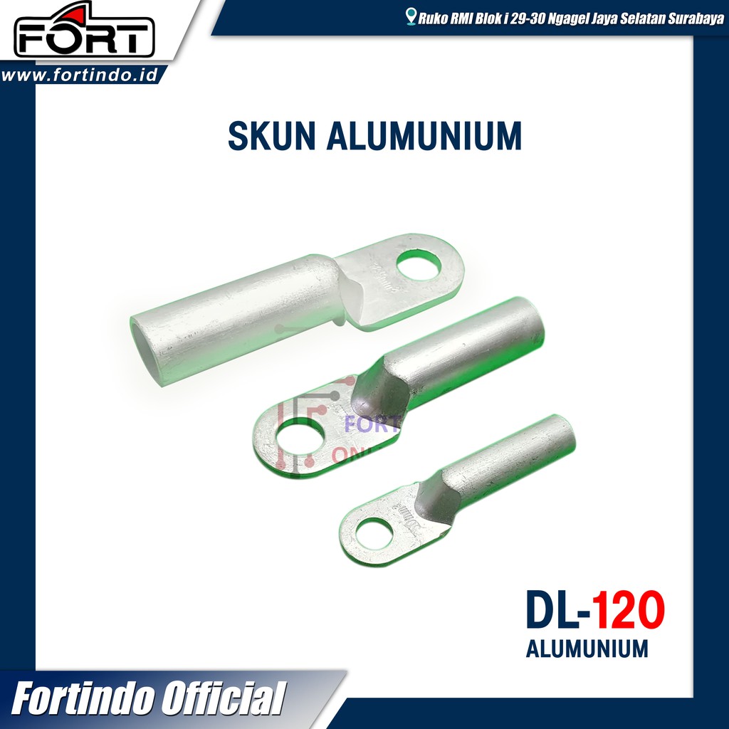 Jual Skun DL-120 Scun Copper Aluminium Cable Lugs Terminal Kabel MERK ...