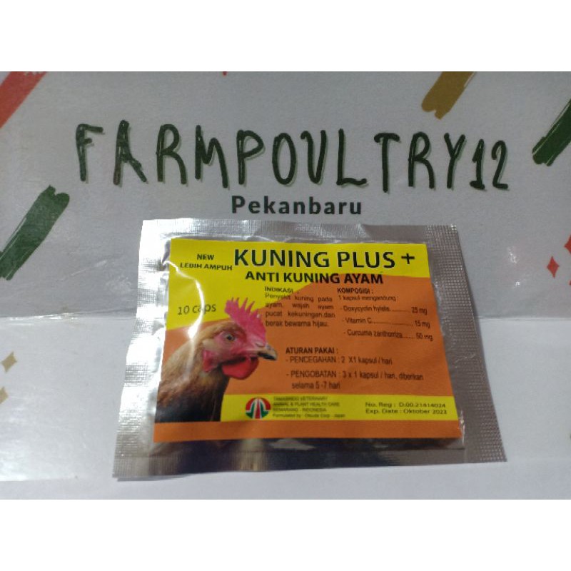 Jual KUNING PLUS OBAT AYAM SAKIT KUNING PUCAT DAN KURANG DARAH | Shopee ...