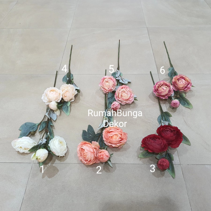 Jual Bunga Artificial Peony Mutan MK ( Ada 6 Warna ) | Shopee Indonesia