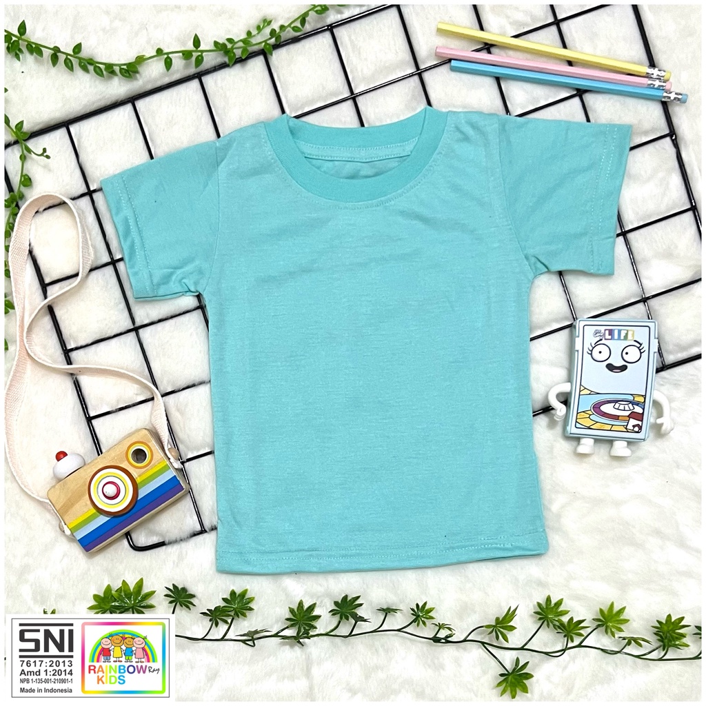 Jual KAOS ANAK POLOS LENGAN PENDEK / ATASAN ANAK UNISEX MURAH / OBLONG ANAK BERKUALITAS 1-3 ...