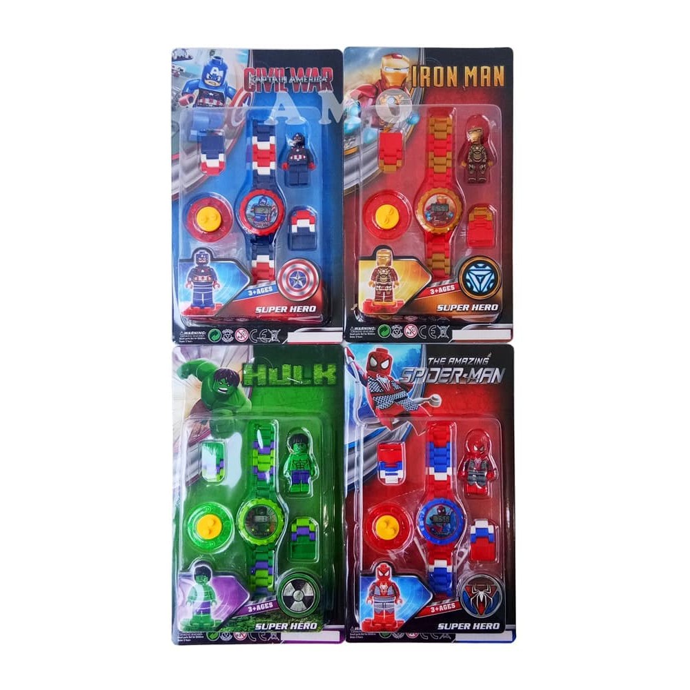 Jual Jam Tangan Anak Super Hero Karakter Iron Man Captain America ...