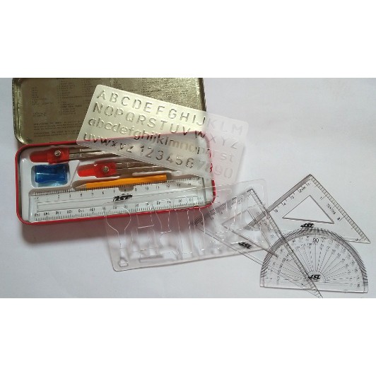 Jual Set Penggaris dan Alat Gambar Geometri / Mathematical Drawing ...