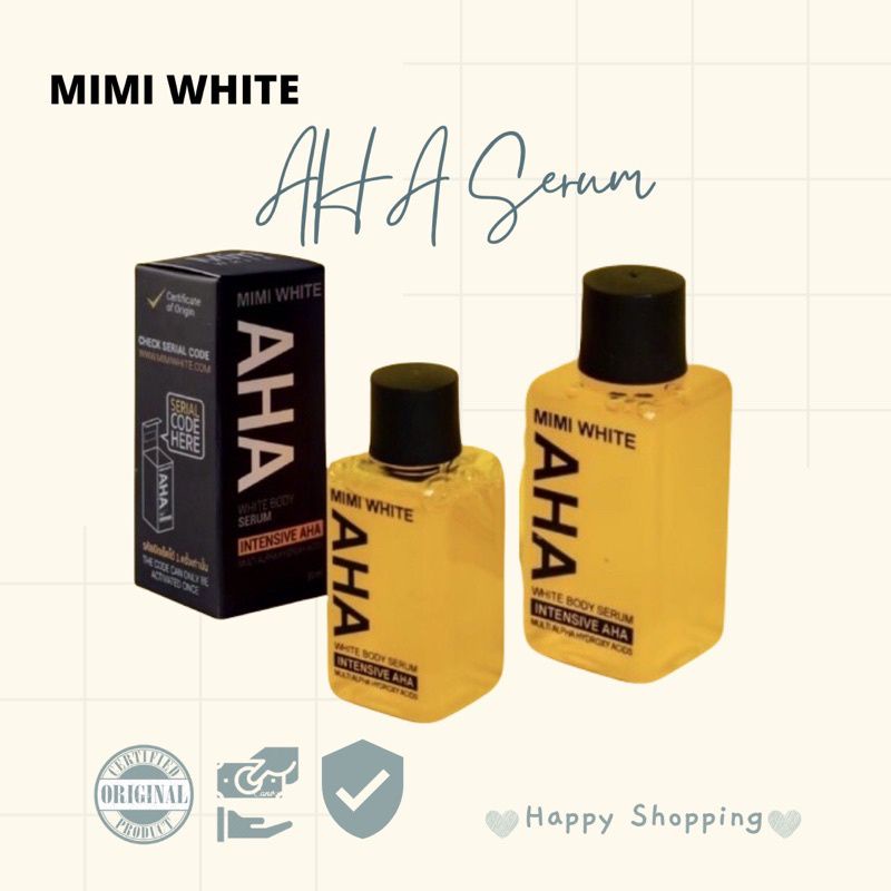 Jual AHA MIMI WHITE BODY SERUM INTENSIVE AHA SERUM ORIGINAL THAILAND ...