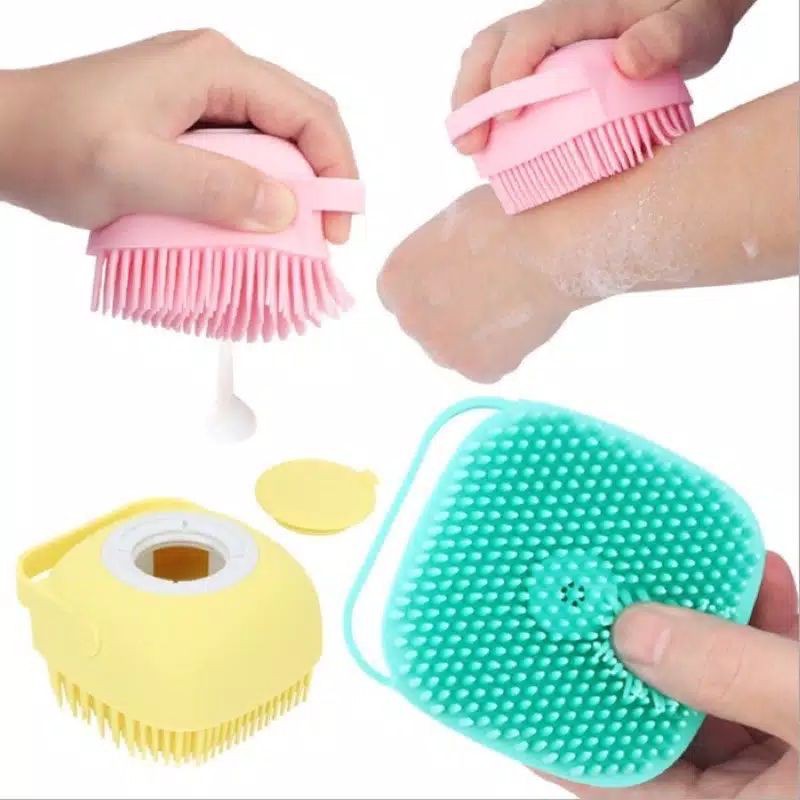 Jual D8113 Sikat Mandi Dispenser Silikon Brush Shower puff sikat mandi ...