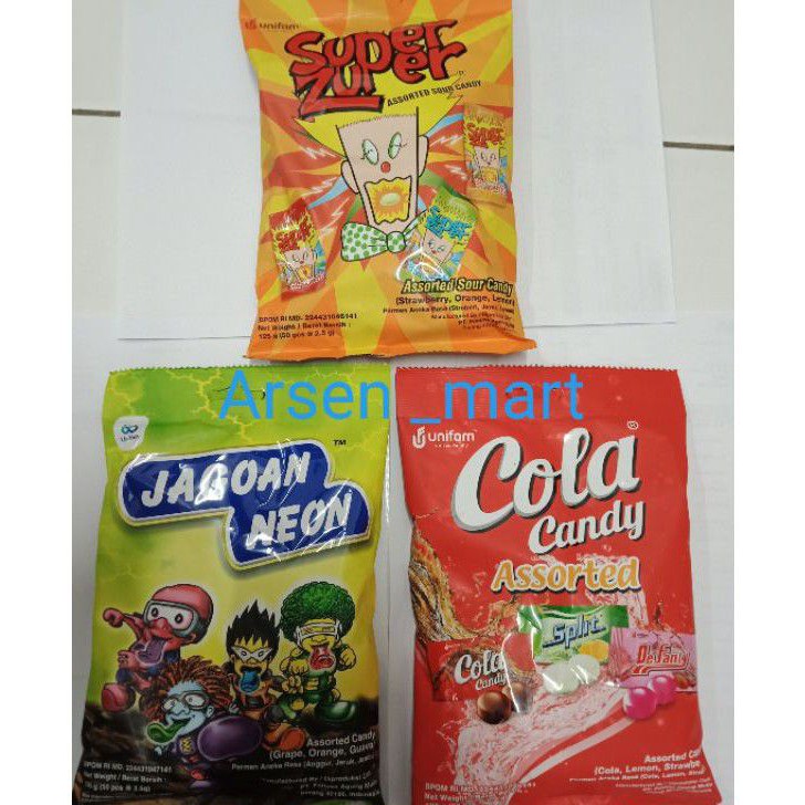 Jual permen jagoan neon / super zuper/ cola 125gr (isi 50pc) | Shopee ...