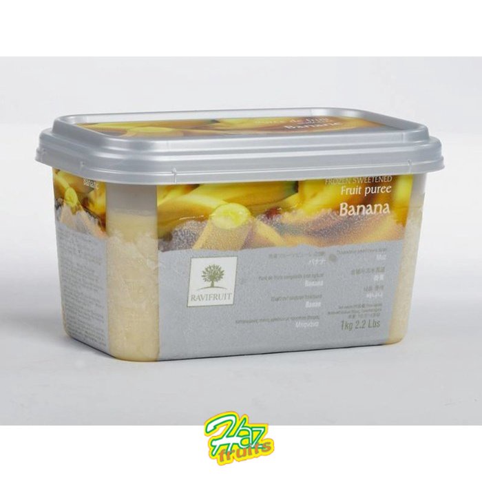 Jual Ravi fruit Puree Banana Frozen I Ravifruit Buah Pisang Beku - 1 Kg ...