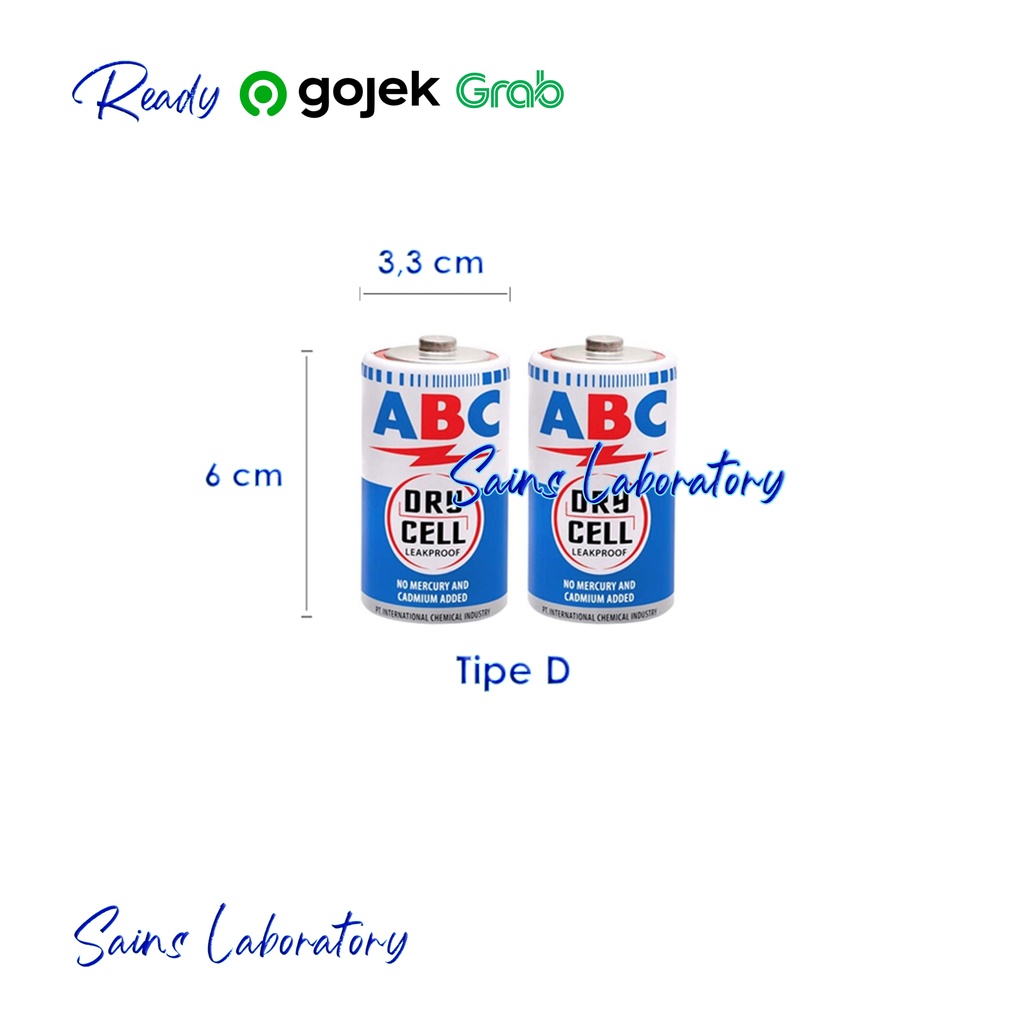 Jual Baterai Battery ABC Tipe D Besar R20 Batre Biru isi 1 Pcs | Shopee ...