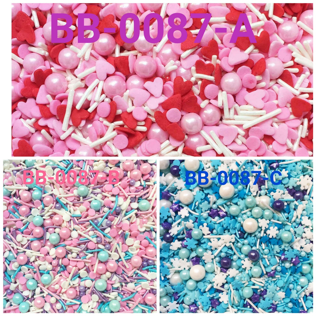 Jual GR-BB-0087 Sprinkles sprinkle sprinkel 100gr 100 gram mix hati ...