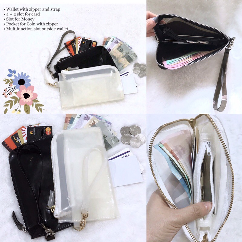 Jual Dompet wanita mika transparan new normal / dompet pvc / dompet ...
