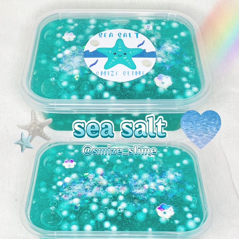 Jual Sea Salt Slime 200cc salt laut pantai slime bintang glitter ...