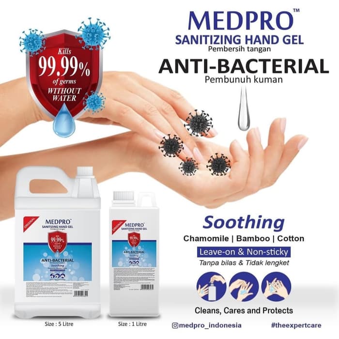 Jual Hand Sanitizer anti septik MEDPRO 1 liter | Shopee Indonesia