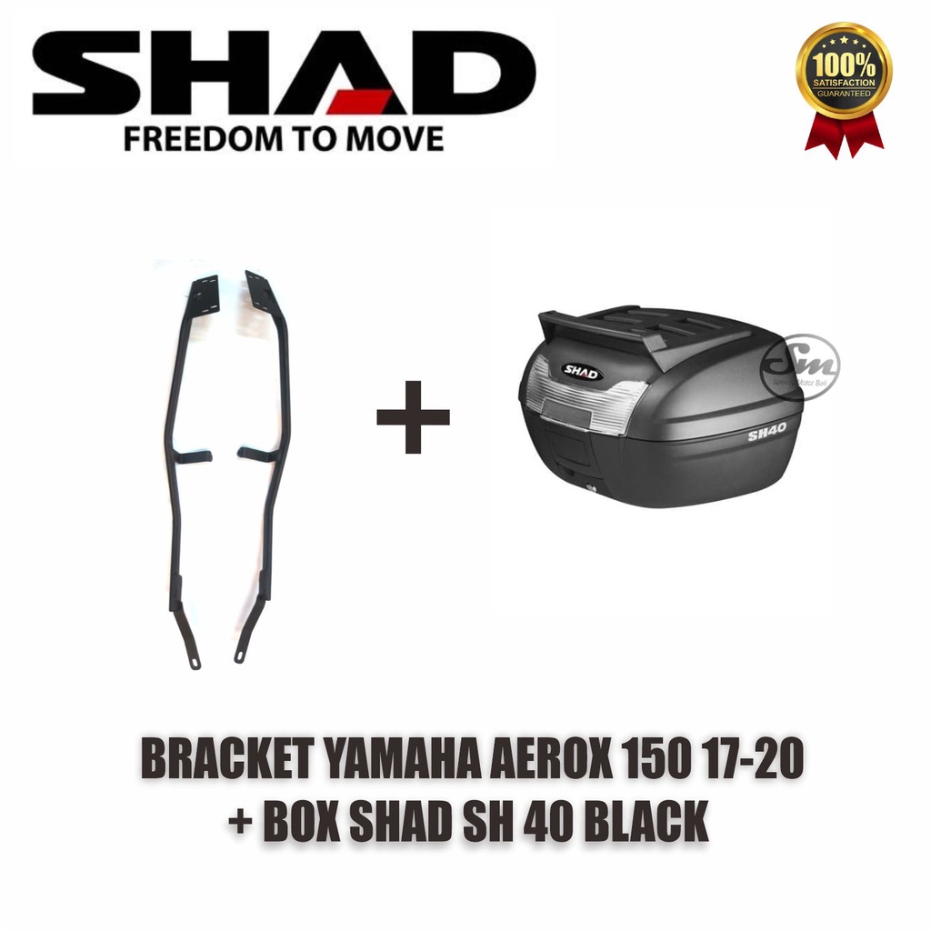 Jual Paket Bundling Bracket Yamaha Aerox 150 (17-20) + Box shad 40 ...