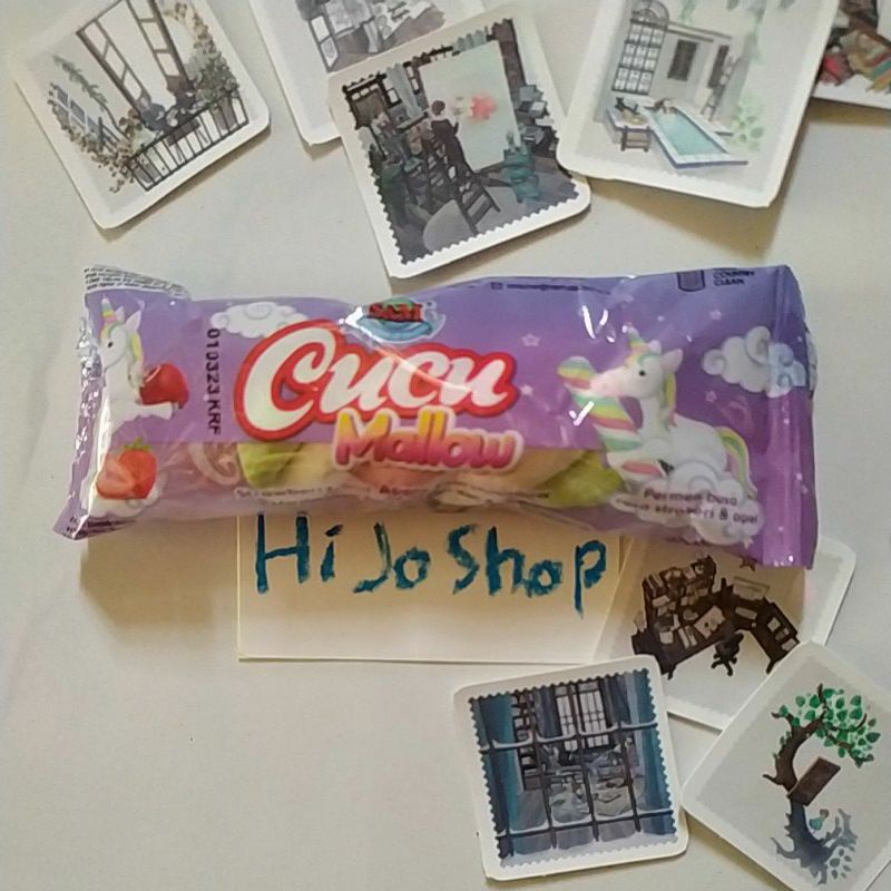 Jual Cucu Mallow 7g Strawberry & Apple Marshmallow Jajanan Cantik ...
