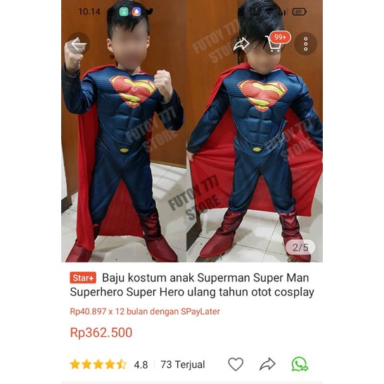 Jual Baju karakter Superman | Shopee Indonesia