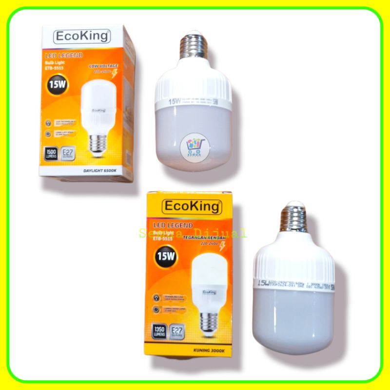 Jual Lampu Led 15w dan 20w Putih Kuning E27 Ecoking Legend Lampu rumah ...