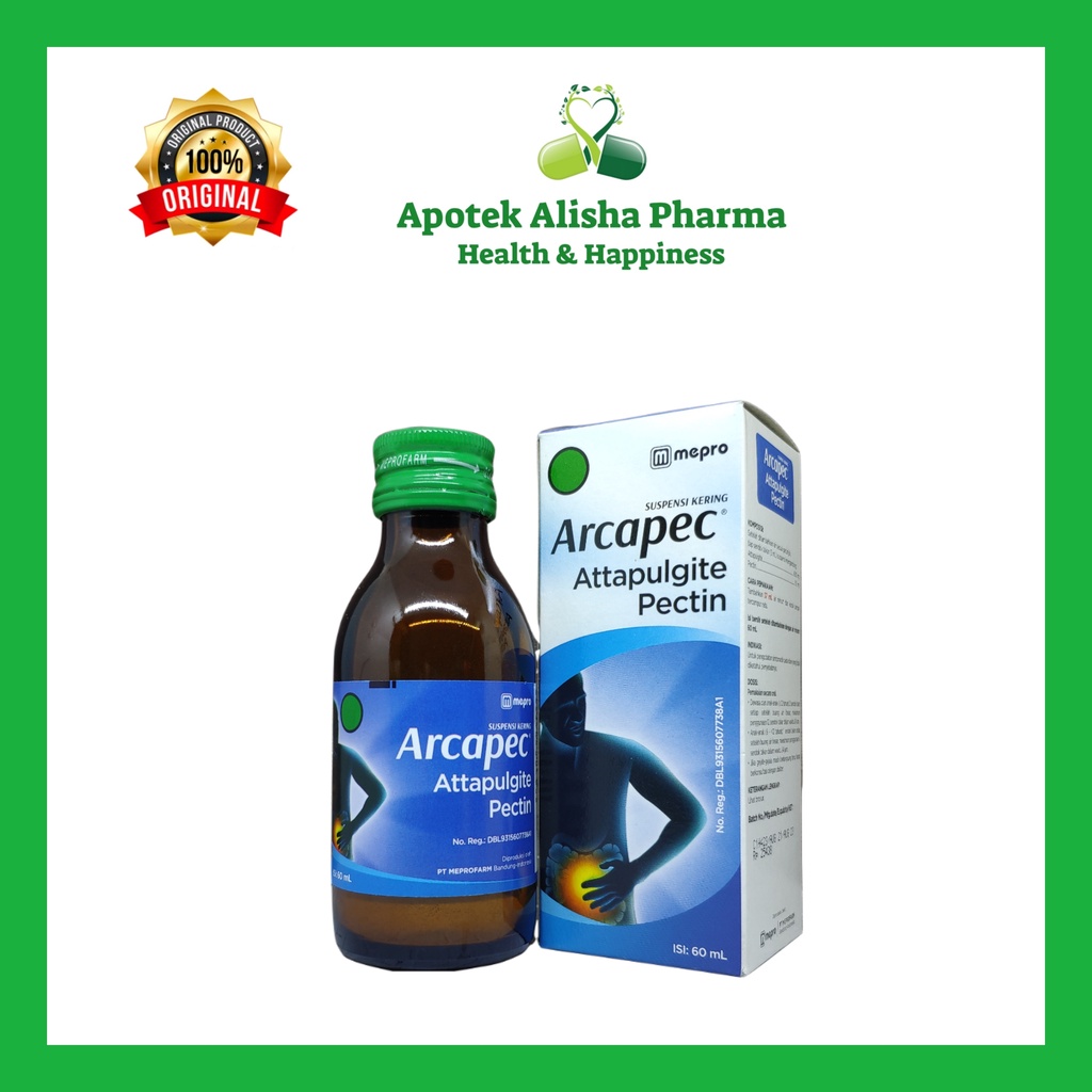 Jual Arcapec Sirup 60ml - Arcapek Attapulgite Pectin Syrup Obat Diare / Mencret Anak / Arkapek ...