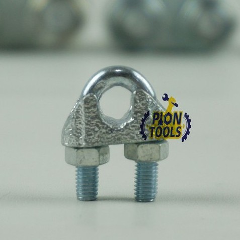 Jual Klem seling 6mm (1/4") Steel Wire clip Klem kawat seling Kuku ...