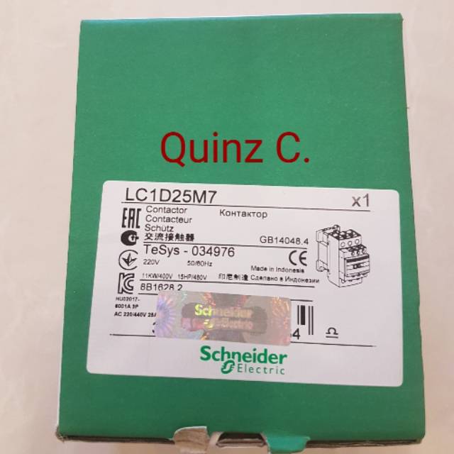 Jual Contactor schneider LC1d25M7 ORI | Shopee Indonesia