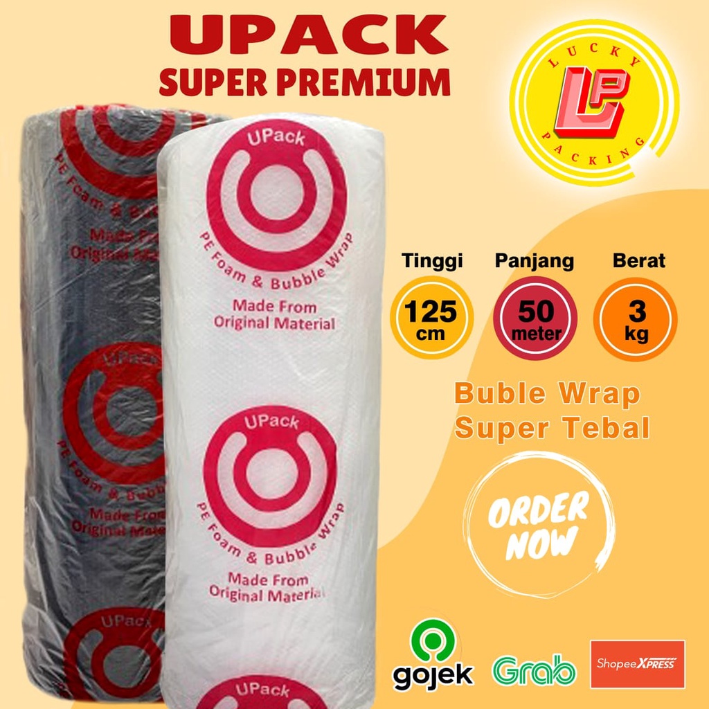 Jual BUBBLE WRAP rolll - buble wrap roll upack 125cm x 50m | Shopee ...