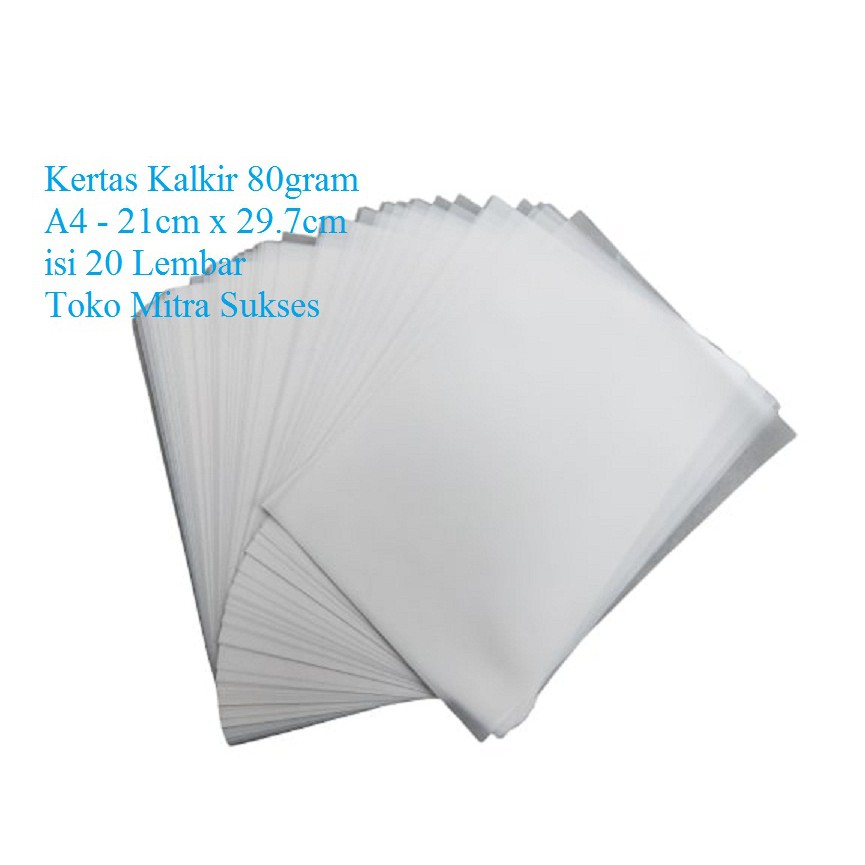 Jual Kertas Kalkir A4 80gram isi 20 lembar | Shopee Indonesia