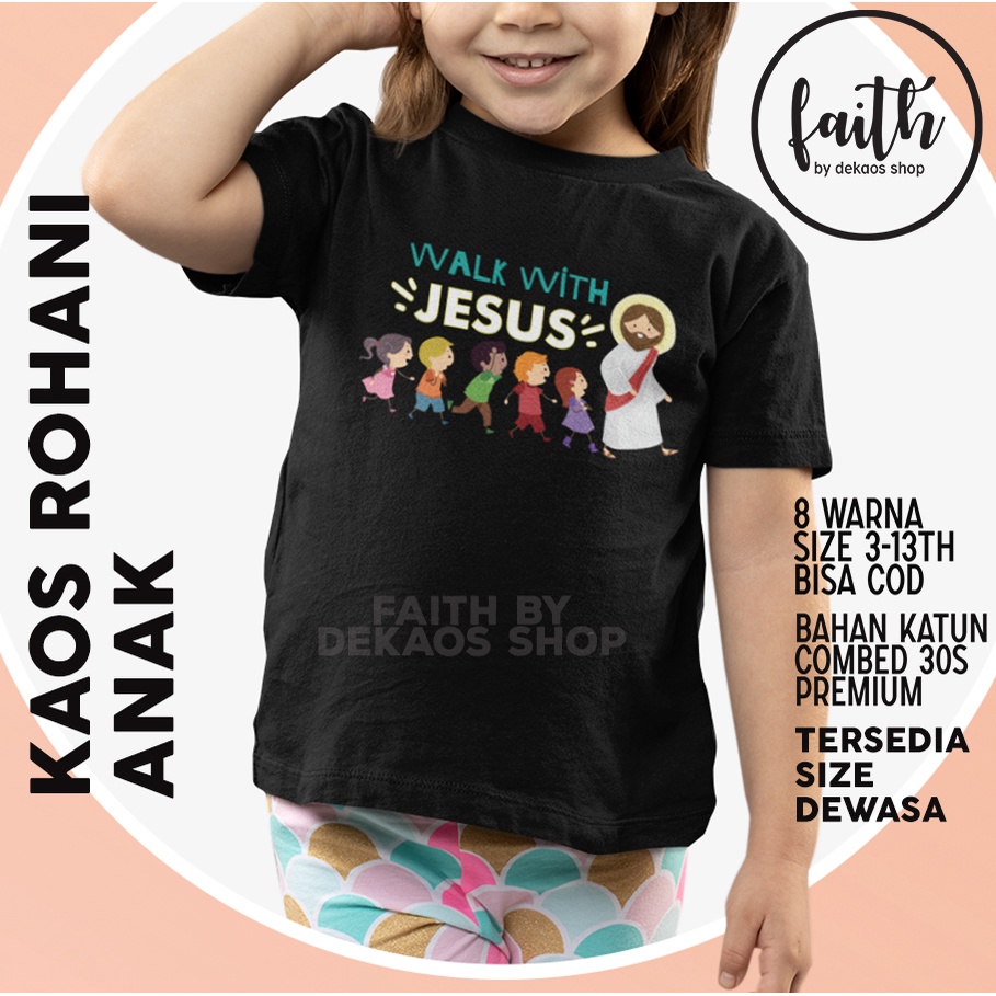 Jual KAOS ROHANI ANAK / KAOS PASKAH ANAK / KAOS NATAL ANAK / KAOS ...