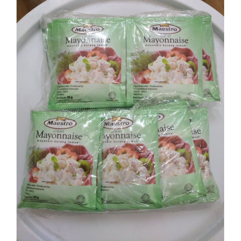 Jual Maestro mayonnaise sachet @25gr isi 10 | Shopee Indonesia