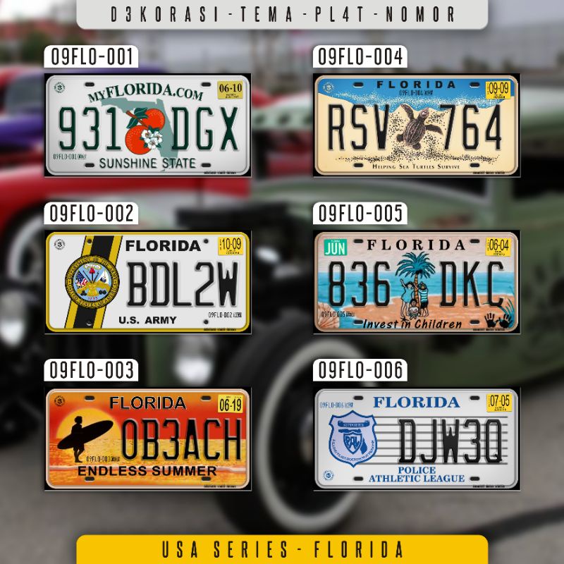 Jual FLORIDA - Pajangan / hiasan dinding tema plat nomor internasional | Shopee Indonesia