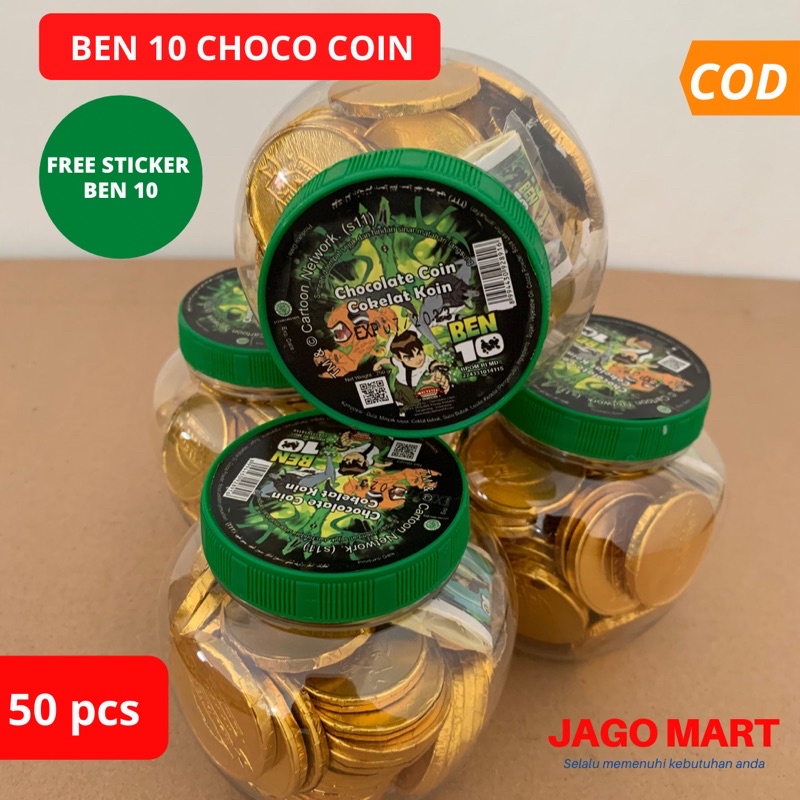 Jual Chocolate Coin Ben 10 Coklat Koin Ben 10 Toples (Isi 50) | Shopee ...