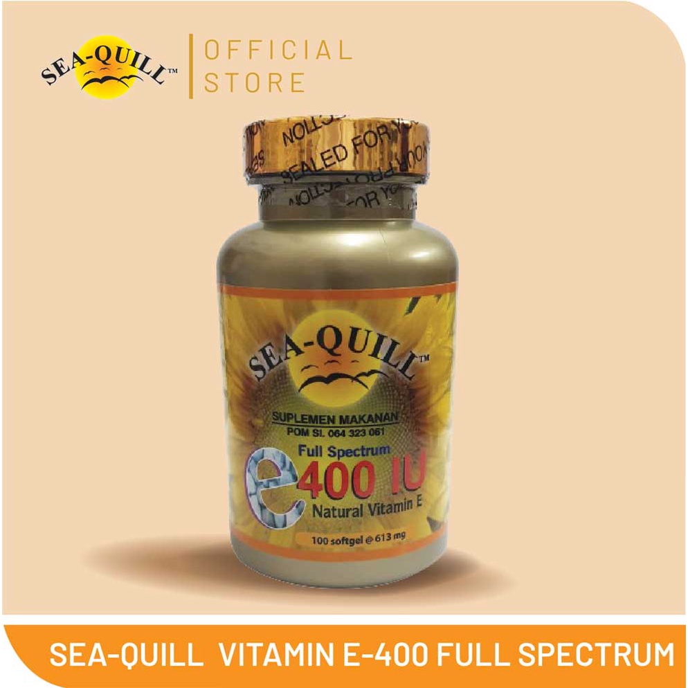 Jual Sea Quill VITAMIN E FULL SPECTRUM 400 IU 100 softgel | Shopee ...