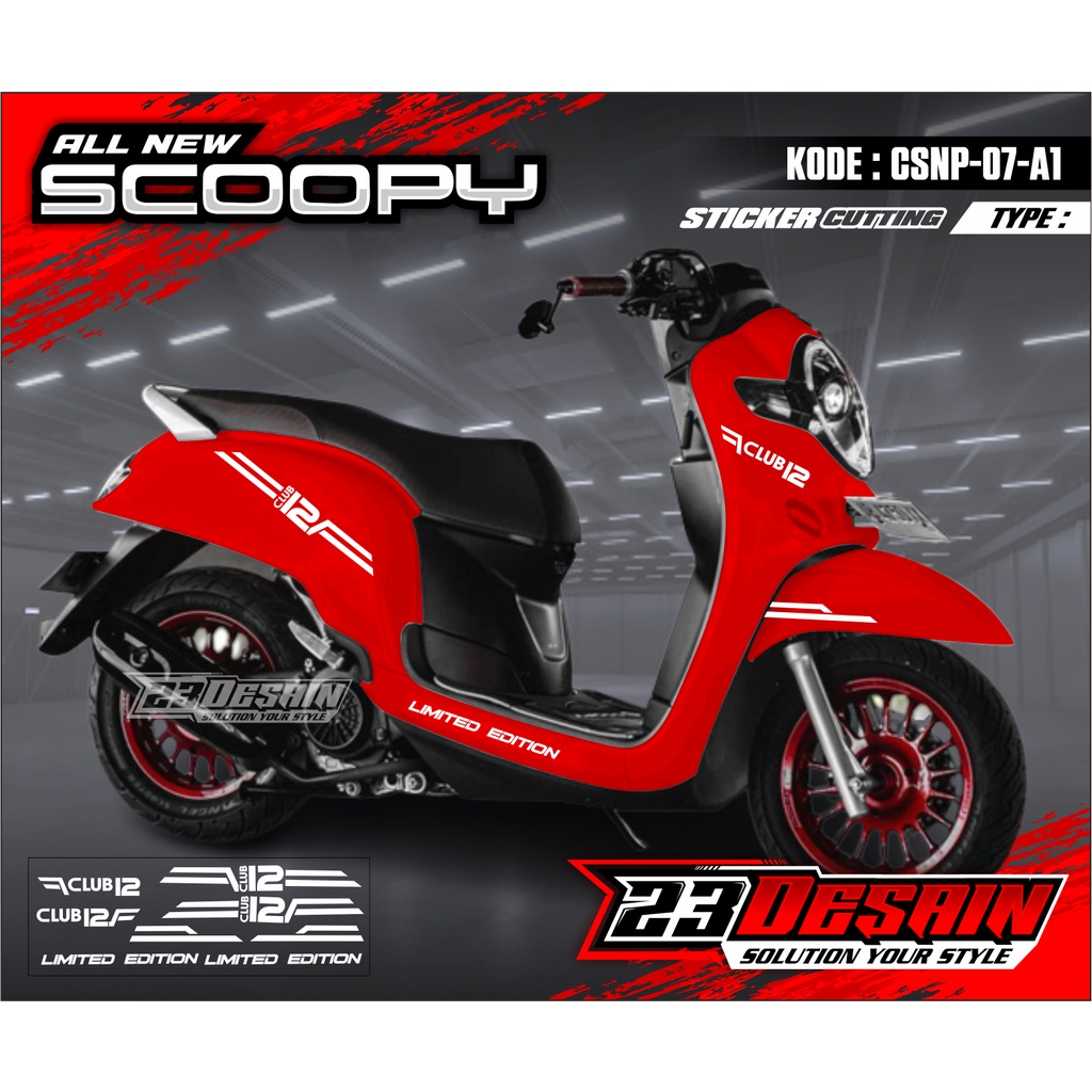 Jual CUTTING SCOOPY 2021 STRIPING SCOOPY NEW STIKER BODY SCOOPY LIS ...