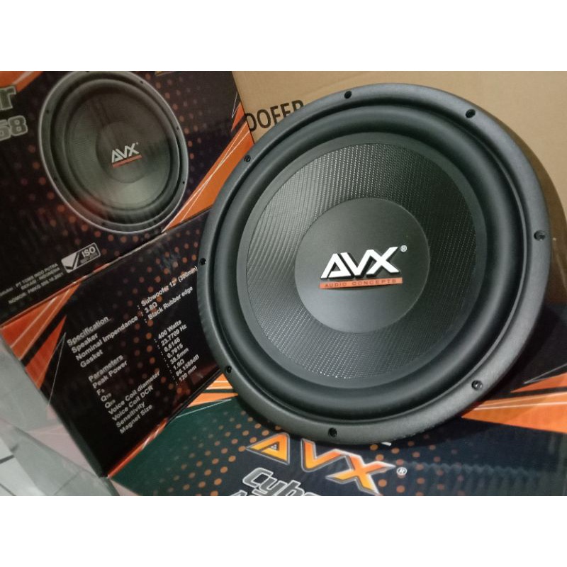 Jual Subwoofer AVX Cyber AC-1268 12" Double coil | Shopee Indonesia