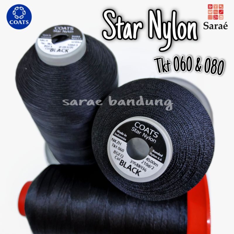 Jual Coats Star Nylon Tkt 060 Dan 080/Nylon Bonded 6.6 (ECERAN/1CONES ...
