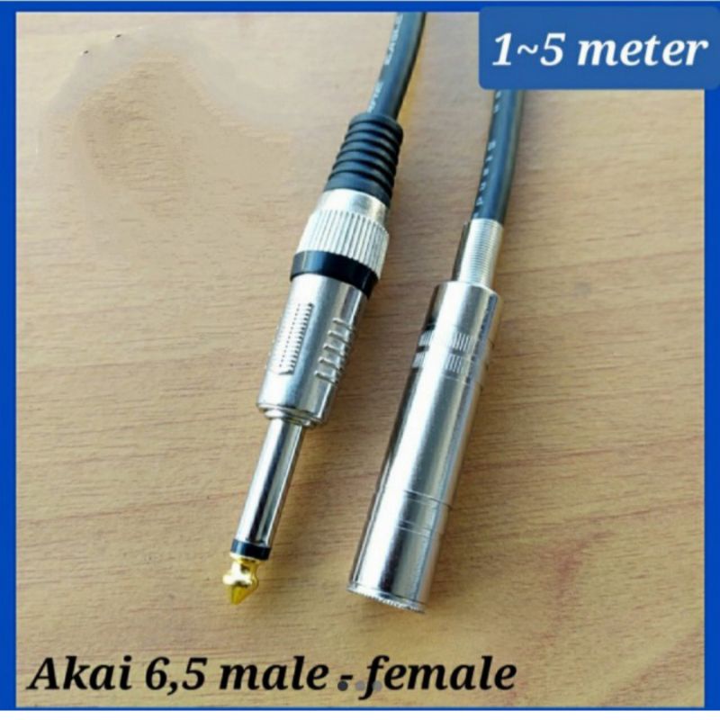 Jual kabel jack sambungan mic/kabel extension akai male to female 1 ...
