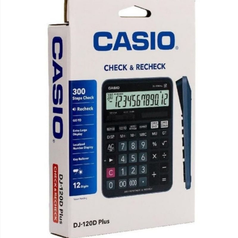 Jual Kalkulator Calculator Dagang Original Casio 12 Digit Dj 120d Plus Terbaru Resmi Big Display ...