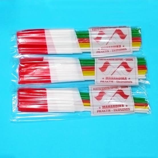 Jual 10pcs Bendera Stik / BENDERA MERAH PUTIH HUT KEMERDEKAAN RI ...