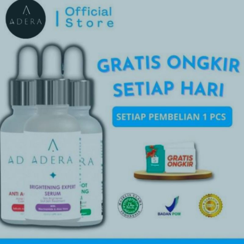 Jual ADERA FACE SERUM 10ML (Darkspotantiaging,Brightening,Antiacne) | Shopee Indonesia