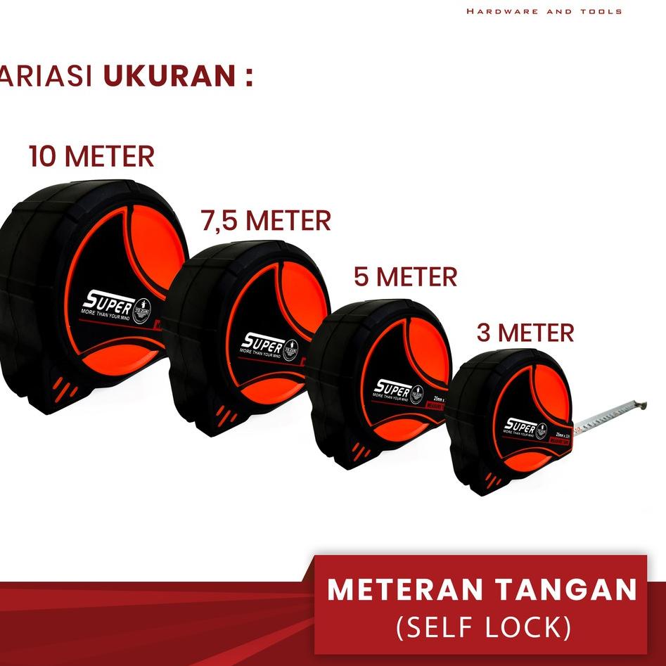 Jual METERAN 3M 5M 7,5M 10M TUKANG BANGUNAN ROLL | TIPE KARET KUALITAS BAGUS MEASURING TAPE ...