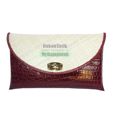 Jual DT-1897 DOMPET PESTA CROCO KUNCI PUTAR ANYAMAN PANDAN | Shopee ...