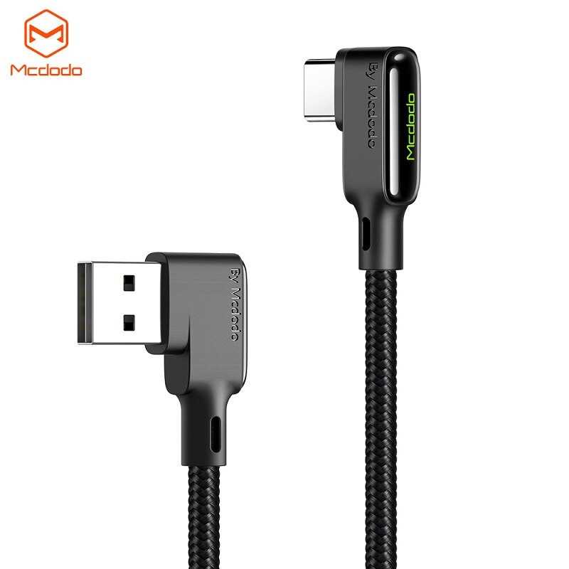 Jual MCDODO Kabel Charger USB Type C Braided L Shape 3A 1.8 Meter - CA ...