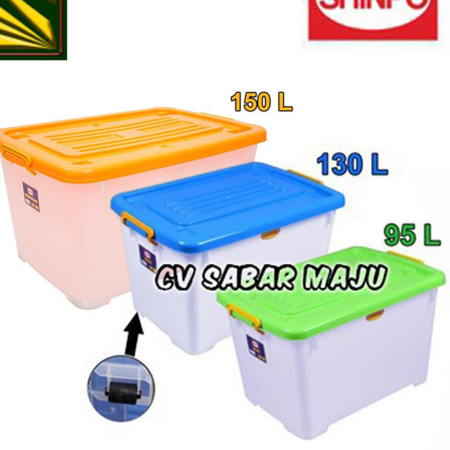 Jual Box Container Plastik / Kotak Penyimpanan serbaguna Shinpo 95 Liter ,130 Liter dan 150 ...