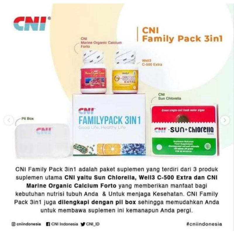 Jual Paket Suplemen Lengkap CNI Family Pack 3in1 | Shopee Indonesia