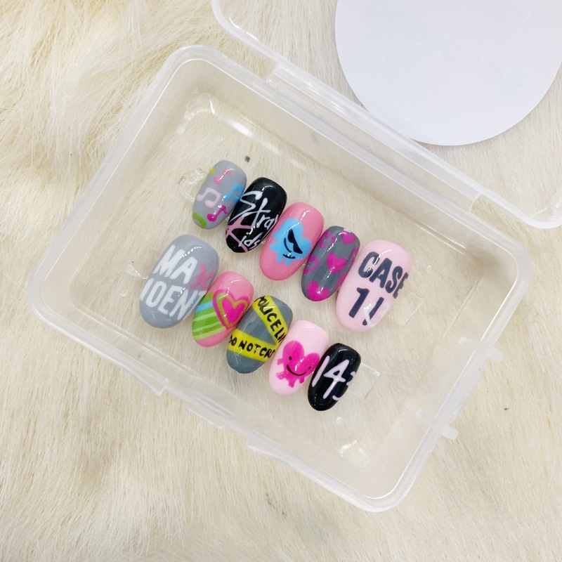 Jual STRAYKIDS SKZ CASE143 case 143 maxident custom press on nails nail ...