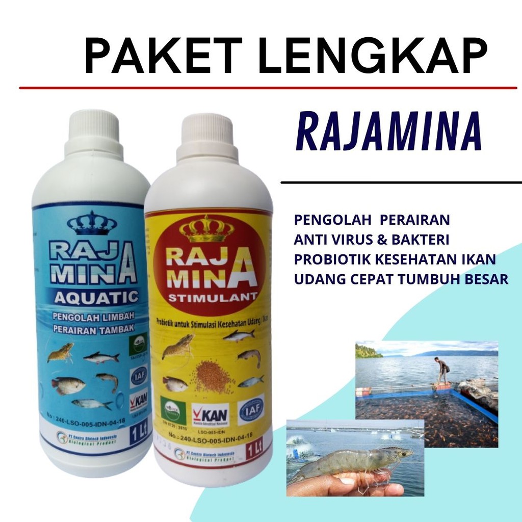Jual RAJAMINA STIMULANT & Raja Mina AQUATIC, Paket BIO Probiotik ...