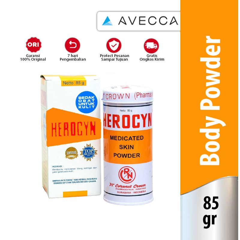 Jual Herocyn Medicated Skin Powder 85 gr / Bedak Gatal / Biang Keringat ...