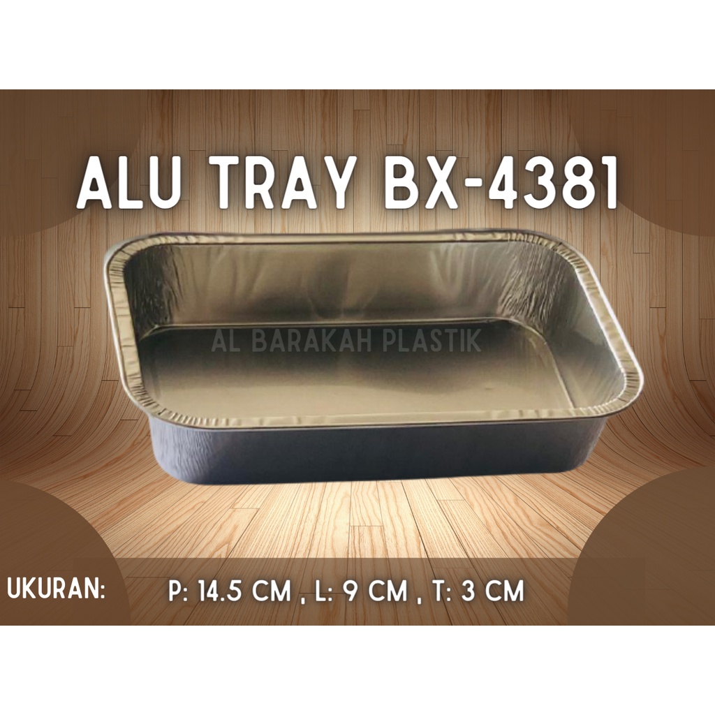 Jual Alumunium Tray Rectangular Persegi Panjang 380 ML Foil Tray BX ...