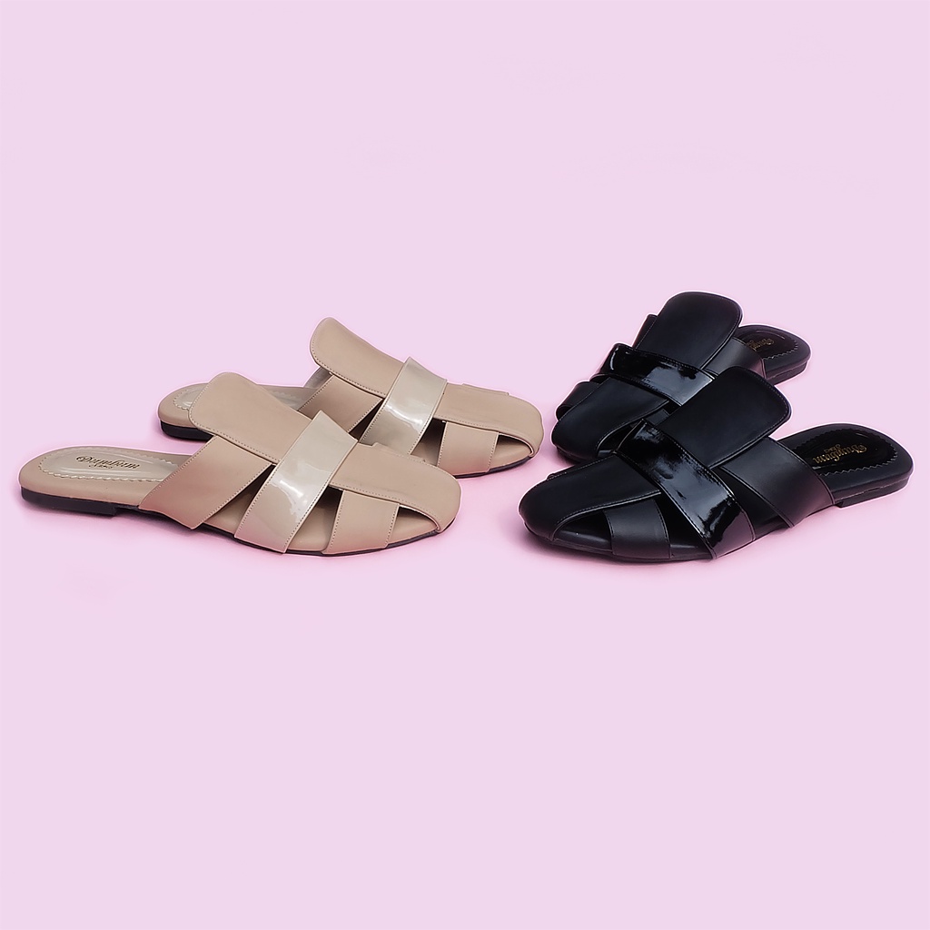 Jual Sepatu sendal jumbo big size wanita "MOLLY" size plus 41 42 43 44 ...