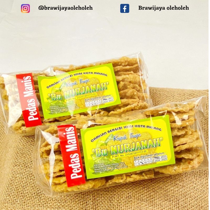 Jual KRIPIK TEMPE MALANG BU NURJANAH Oleh Oleh Khas Malang | Shopee ...