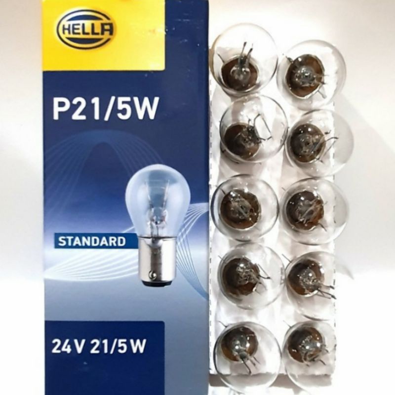 Jual BOHLAM HELLA S25 24V 21/5W DOUBLE BESAR KAKI 2 - HARGA 10 PCS | Shopee Indonesia