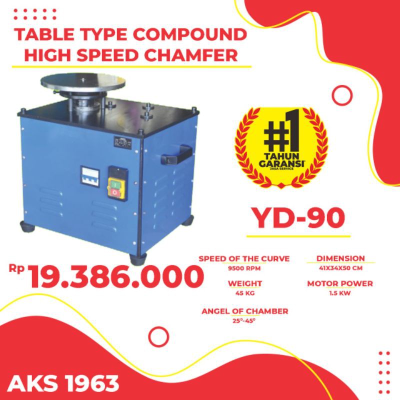 Jual Mesin Chamfer Majemuk Serbaguna - Table Type Compound High-Speed Chamfer - YD-90 - AKS1963 ...