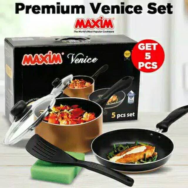 Jual PROMO...Maxim Venice set alat masak (5pcs) | Shopee Indonesia